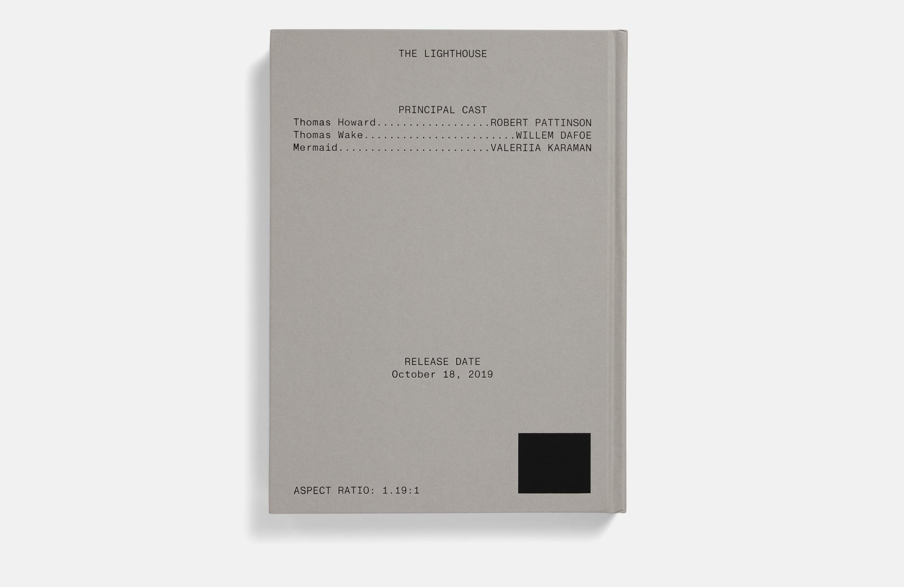 The Lighthouse Screenplay Book – A24 Shop