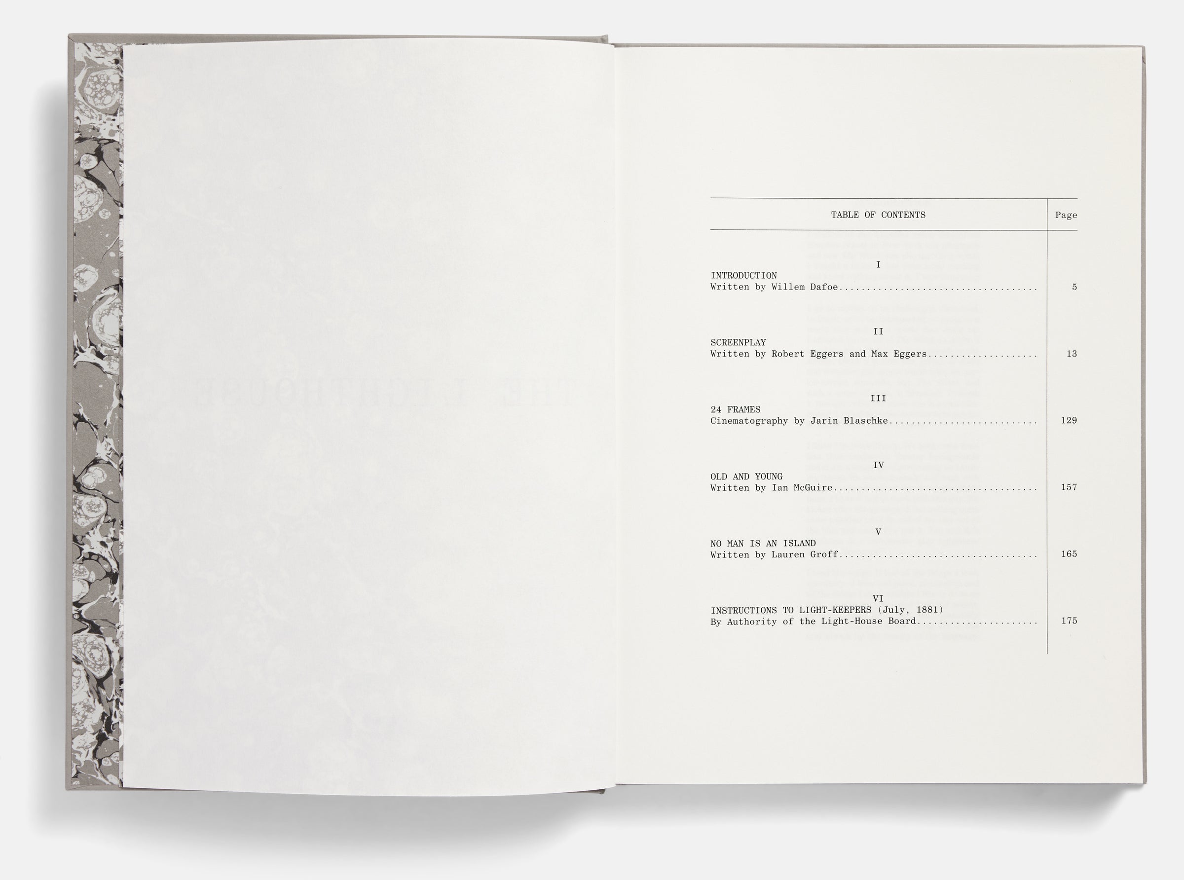 The Lighthouse Screenplay Book – A24 Shop