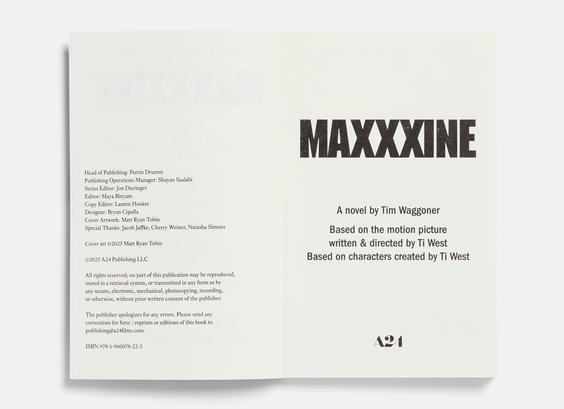 MaXXXine: The Novel – A24 Shop