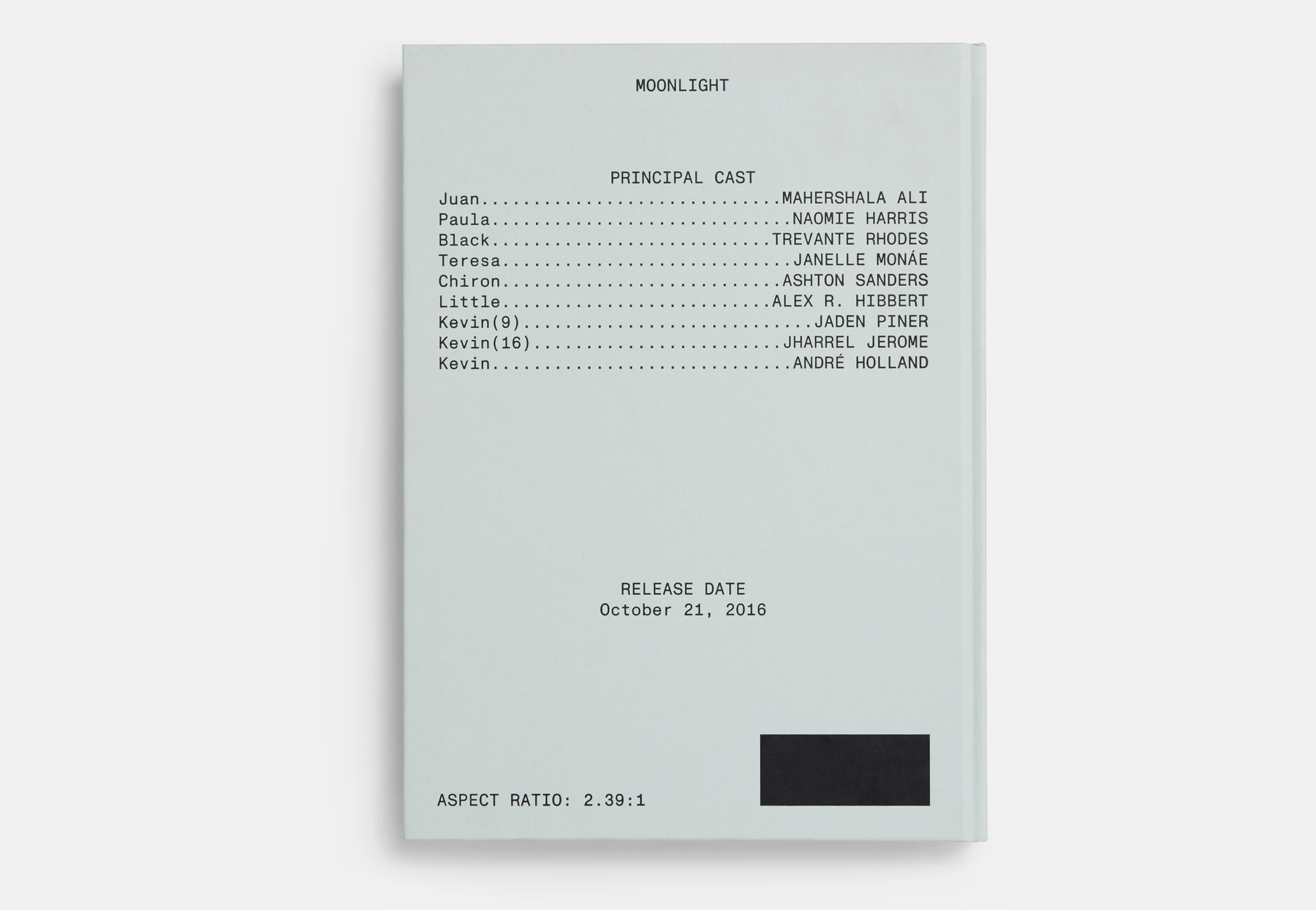 Moonlight Screenplay Book – A24 Shop