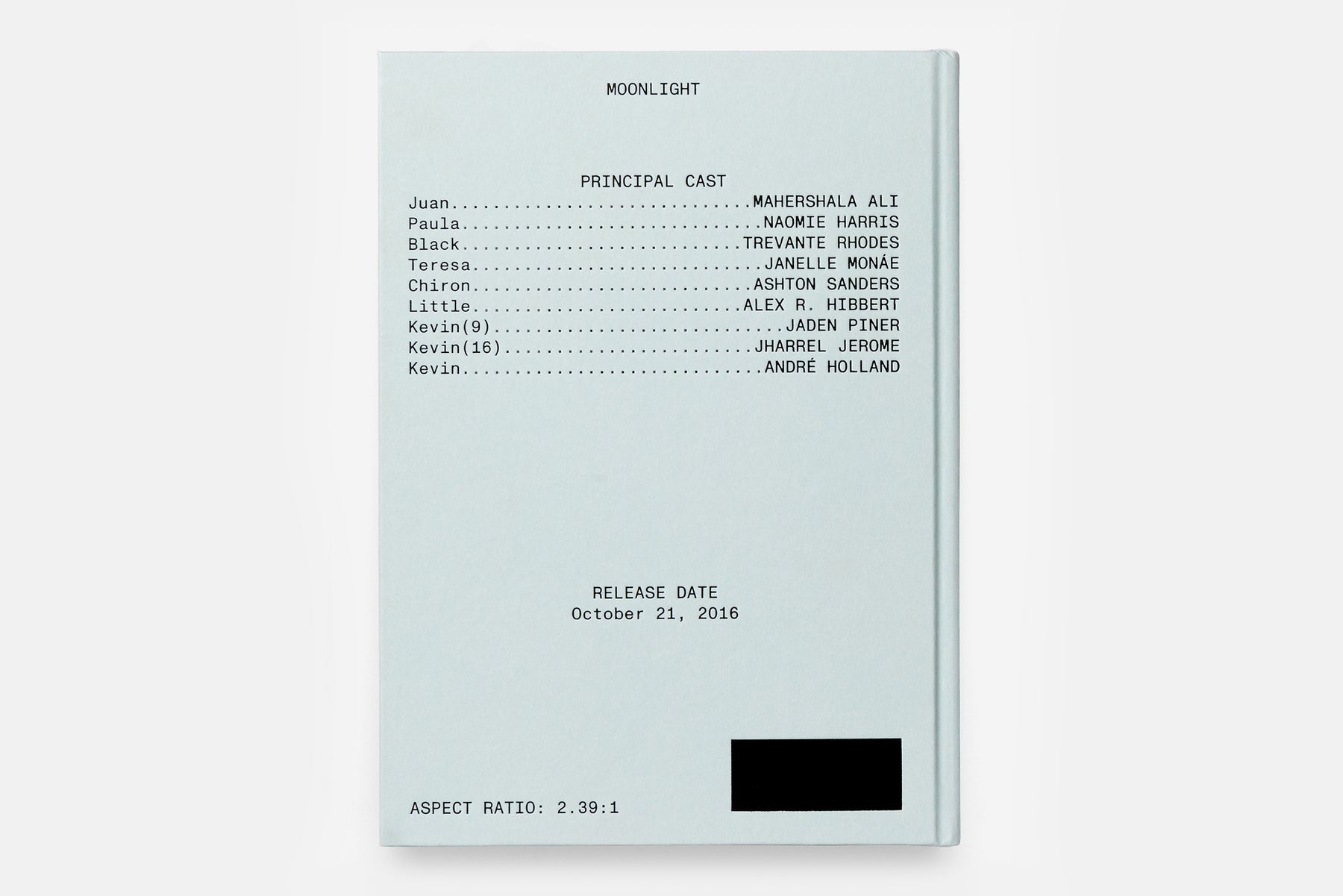 Moonlight Screenplay Book – A24 Shop